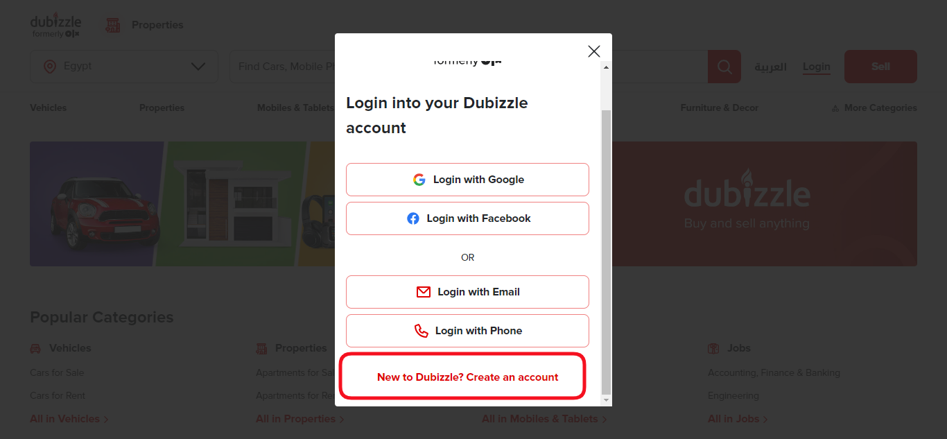How to register? – Dubizzle Egypt